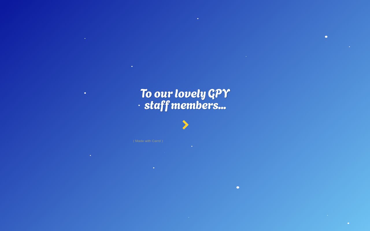 To our lovely GPY staff members...